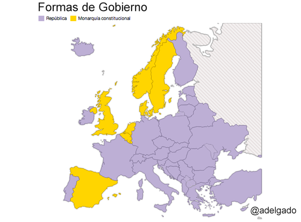 Imagen del día: formas de gobierno en Europa — idealista/news