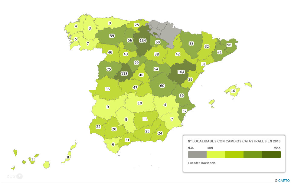 Más de 1.800 municipios cambian su valor catastral en 2018: cuáles son ...
