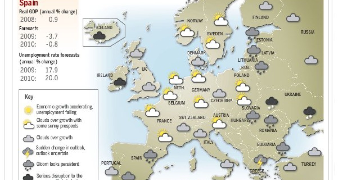 La imagen del día: mapa atmosférico de previsiones económicas de ...