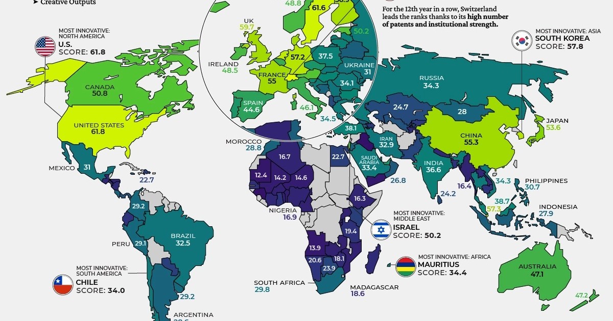 Los países más innovadores del mundo en 2022 — idealista/news