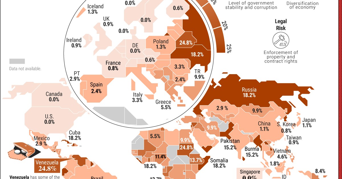 Los países con mayor y menor riesgo para la inversión en 2023 ...