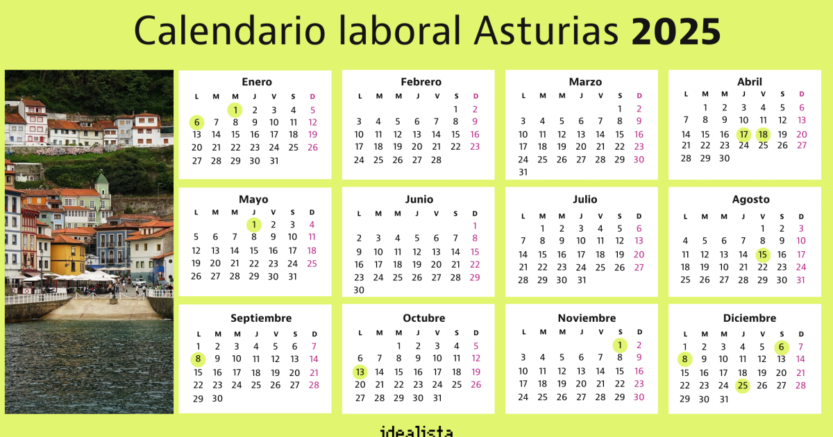 Calendario laboral Asturias 2025 — idealista/news