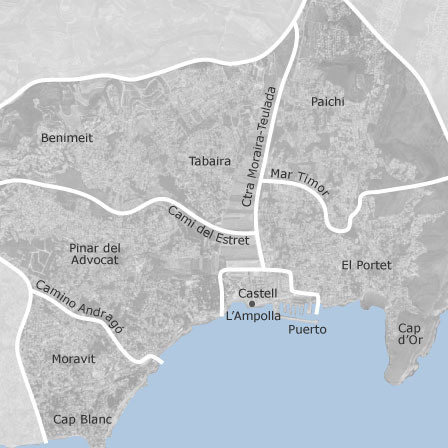 Map of Moraira, Alicante: homes for rent — idealista
