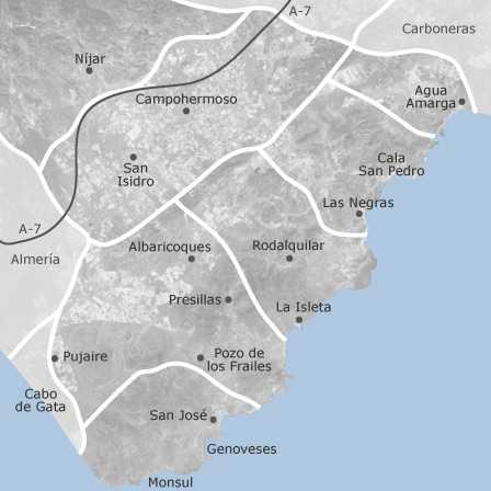 Mapa de Nijar, Almería — idealista
