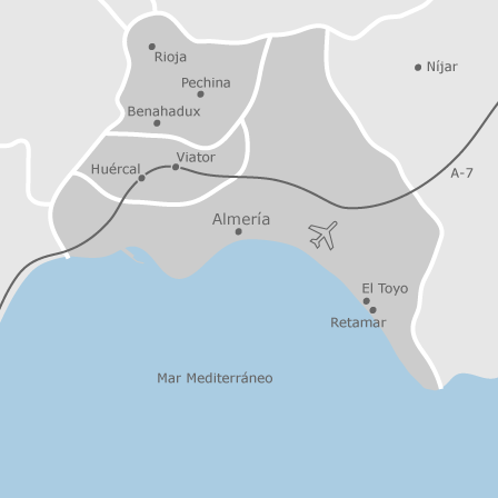 Map of Almería region, Almeria: homes for sale — idealista
