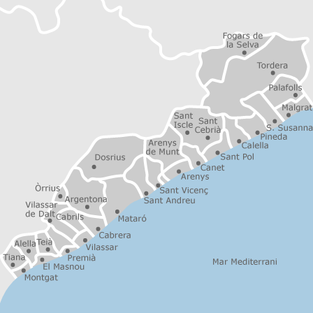 Mapa de Maresme, Barcelona — idealista