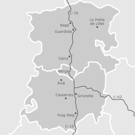 Mapa de Berguedà, Barcelona — idealista