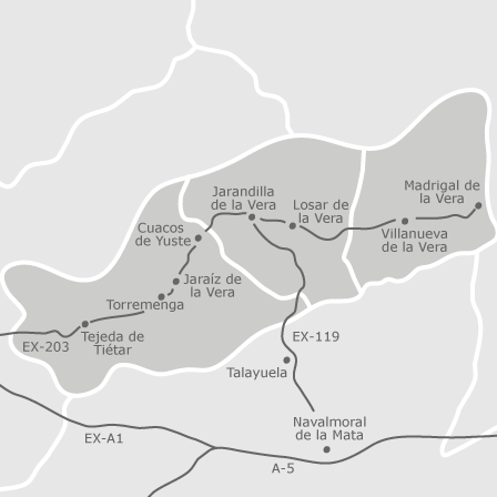 Mapa de La Vera, Cáceres — idealista