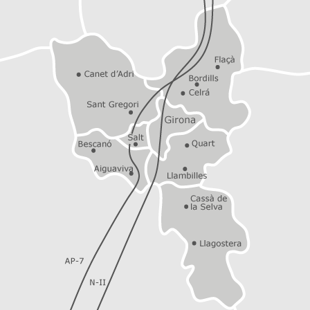 Mapa de Gironès, Girona — idealista