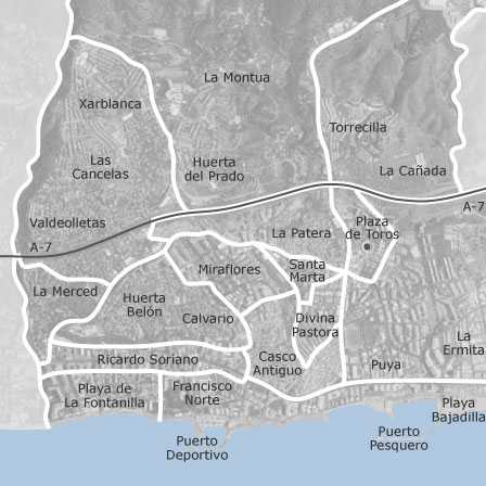 Map of Marbella Pueblo, Marbella: homes for rent — idealista