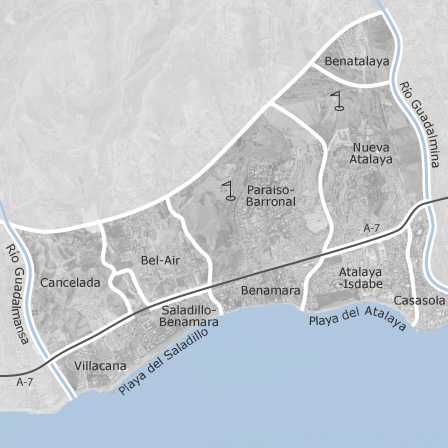 Map of Benamara - Atalaya, Estepona: homes for sale — idealista