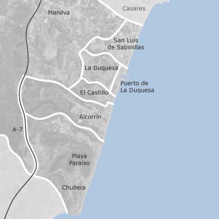 Map of Manilva, Malaga: homes for rent — idealista