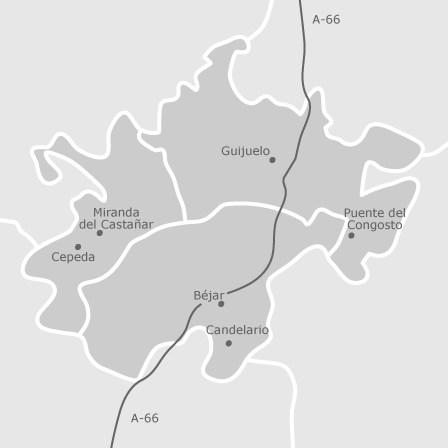 Mapa de Béjar, Salamanca: viviendas en alquiler — idealista