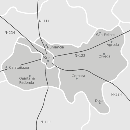 Mapa de Área de Soria, Soria — idealista