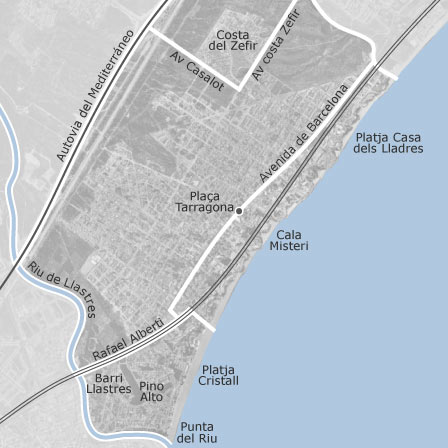Map of Miami Playa, Mont-Roig del Camp: homes for sale — idealista