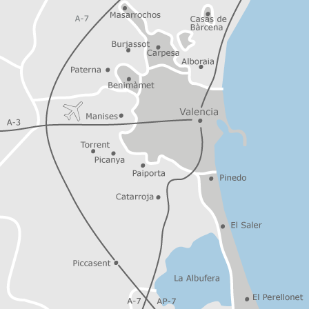 Mapa de Valencia, València — idealista